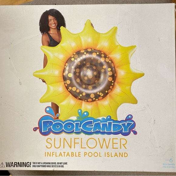 poolcandy | Other | New Poolcandy Sunflower Inflatable Pool Island ...